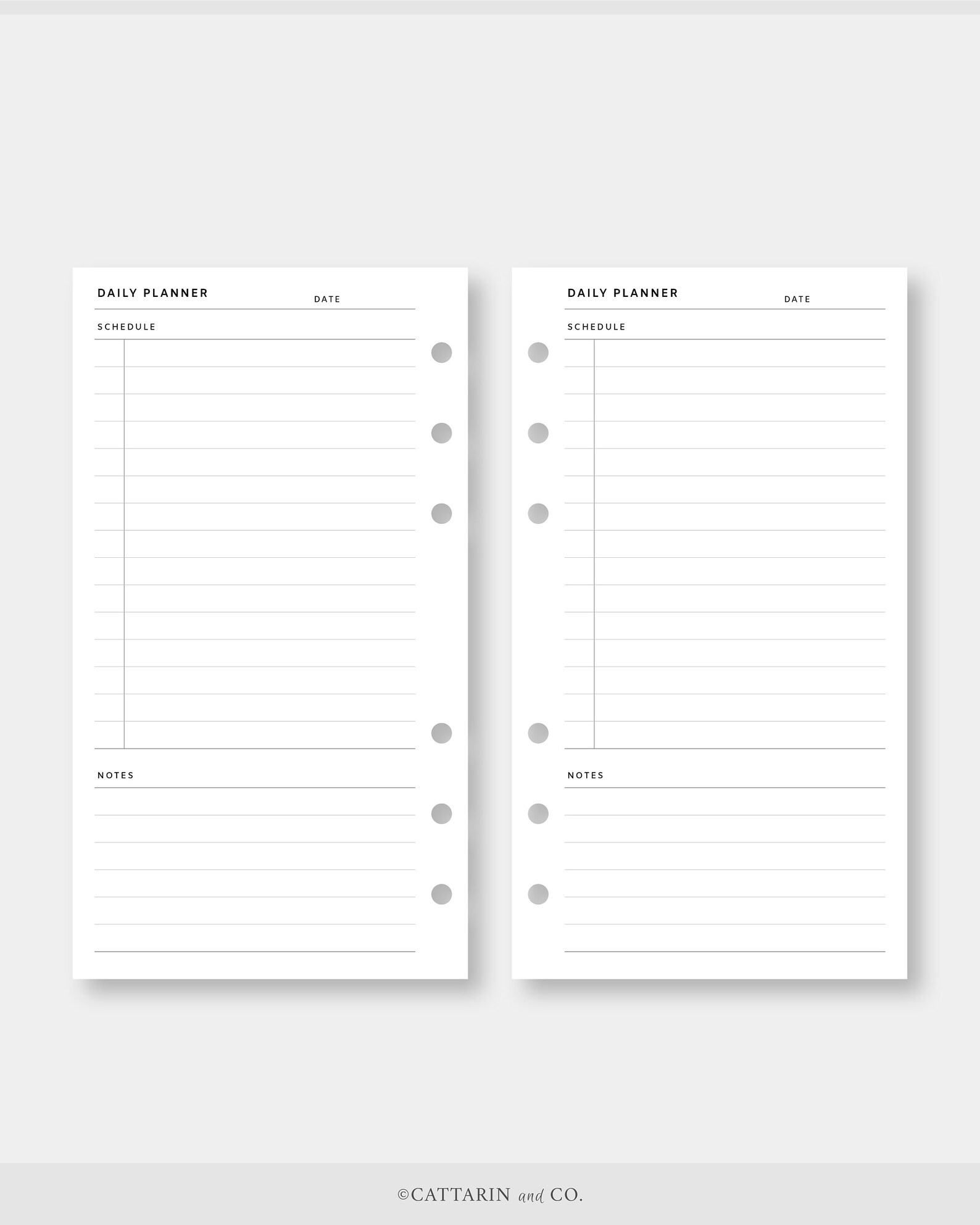 Personal, Daily Planner Printable Scheduler | Day on One Page | Undated ...