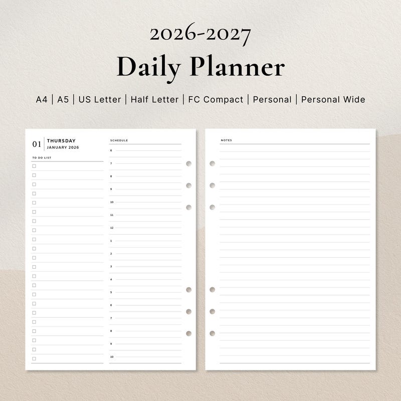 Filofax Printable - Etsy