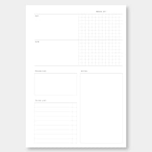 A5, Weekly Planner Printable | Monday - Friday Grid Layout - Etsy