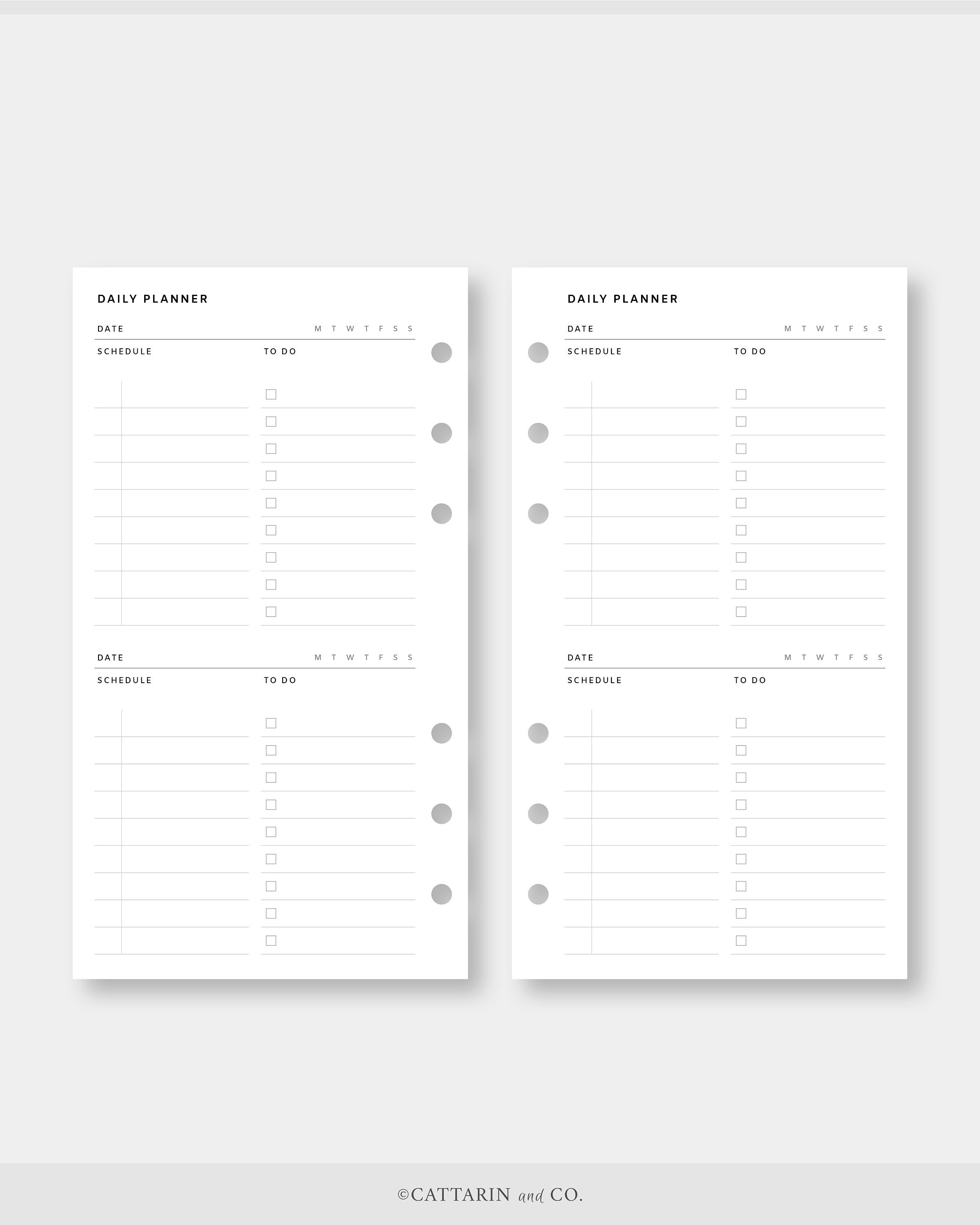 Personal, 2D1P Daily Planner Imprimible / Horario, Efectivo para hacer ...