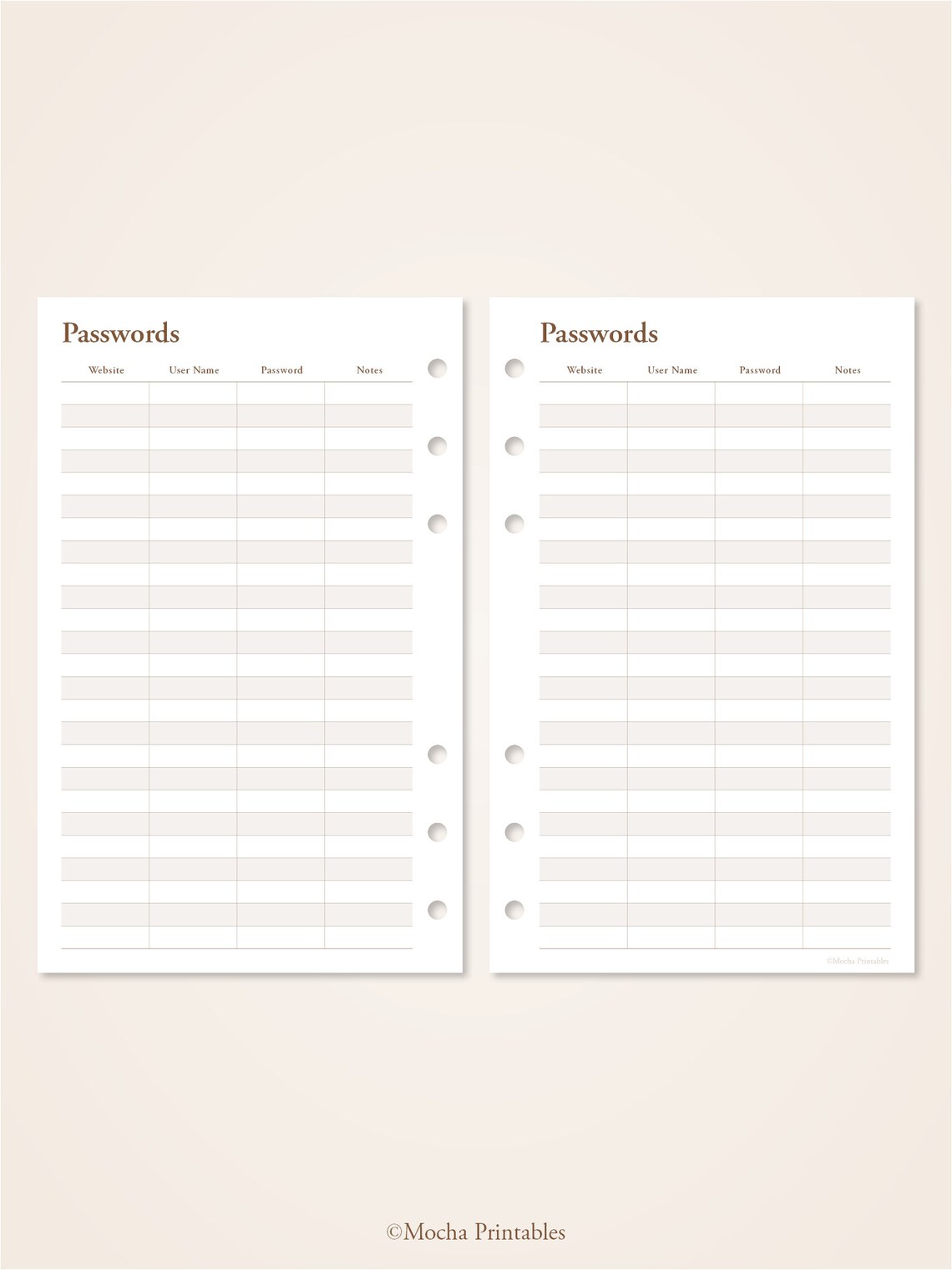 FC Compact, Password Tracker Printable Password Log Password Keeper - Etsy