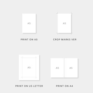 A5, Reading Journal, Log Printable Set | Book Review, List | Simple ...