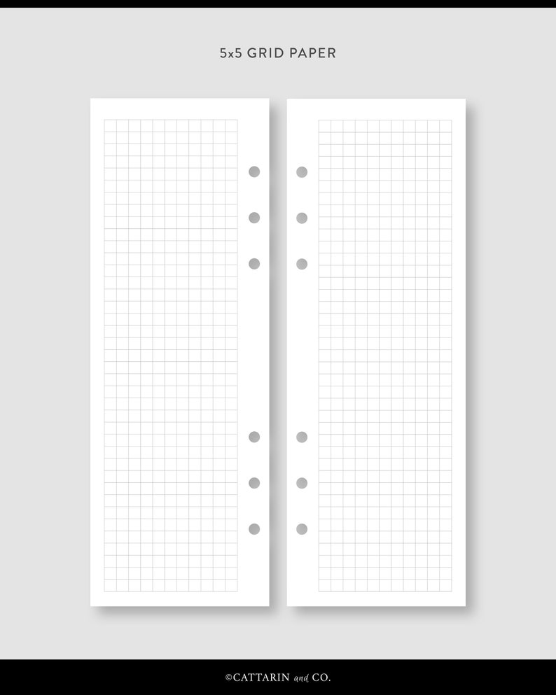 A5, Half Page Bundle Printable Essential Kit, Line Notes, Dot Grid ...