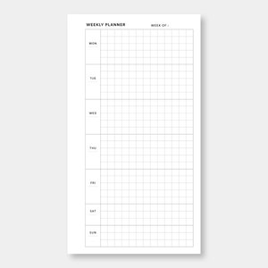 Personal, Undated Weekly Planner Grid Paper | Week on Two Pages | WO2P ...