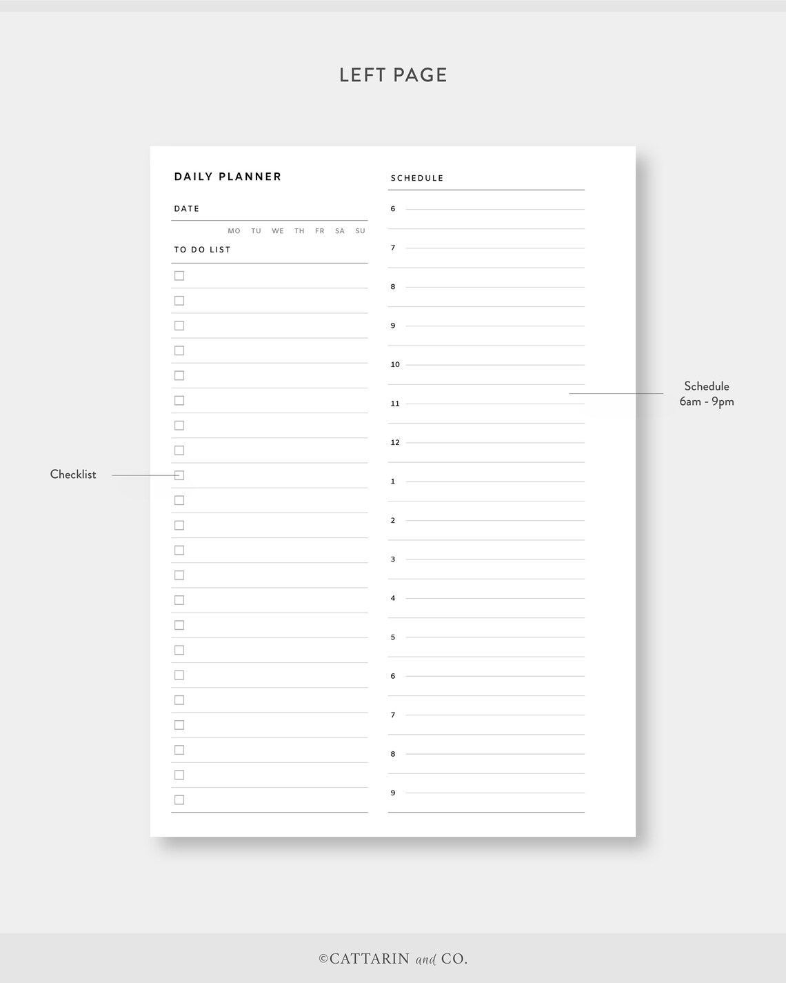 Personal Wide, Hourly Daily Scheduler, Lined Notes Day on Two Pages ...