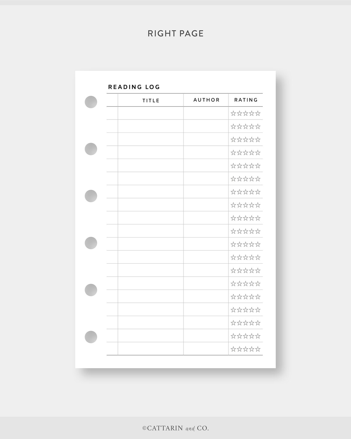 Pocket, Reading Journal, Log Printable Set | Book Review, List | Simple ...