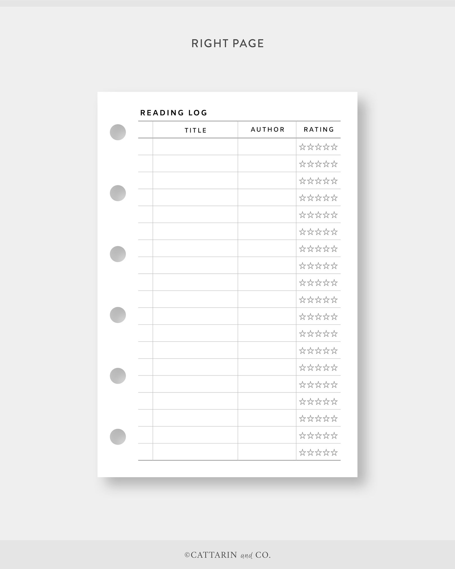 Pocket, Reading Journal, Log Printable Set | Book Review, List | Simple ...