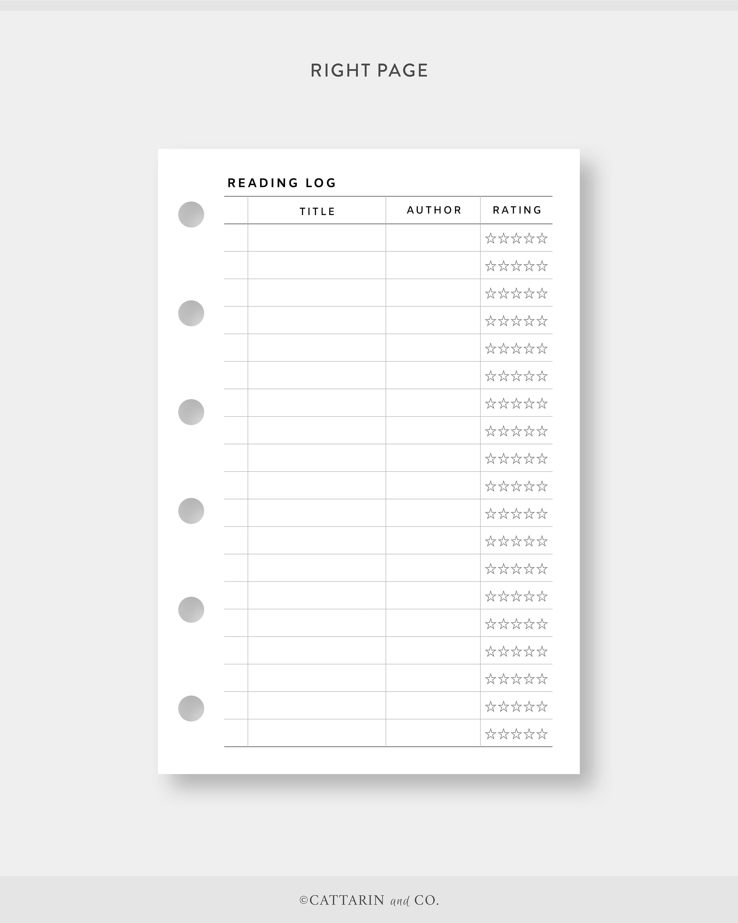 Pocket Reading Journal Log Printable Set Book Review List - Etsy