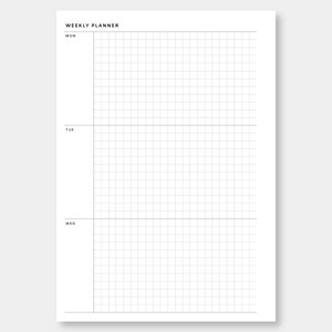 A5 5 Days Weekly Planner Printable Monday Friday Grid - Etsy
