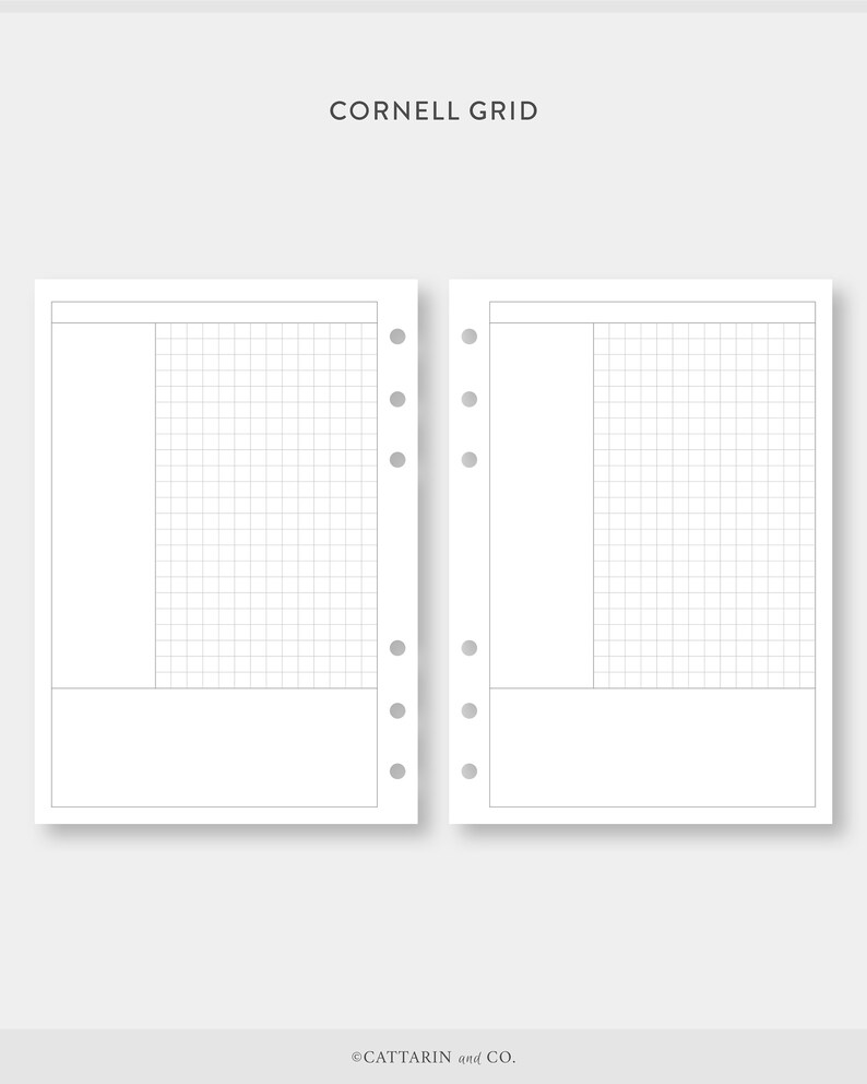 Personal Wide, Cornell Notes Template | Grid, Lined Paper | College ...