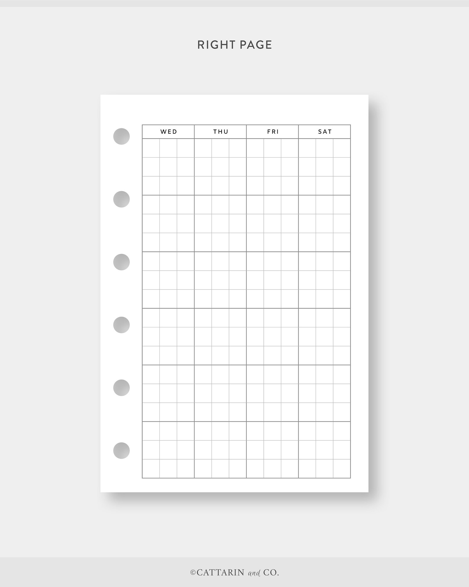 Pocket, Grid Monthly Planner Printable Calendar | Month on Two Pages ...