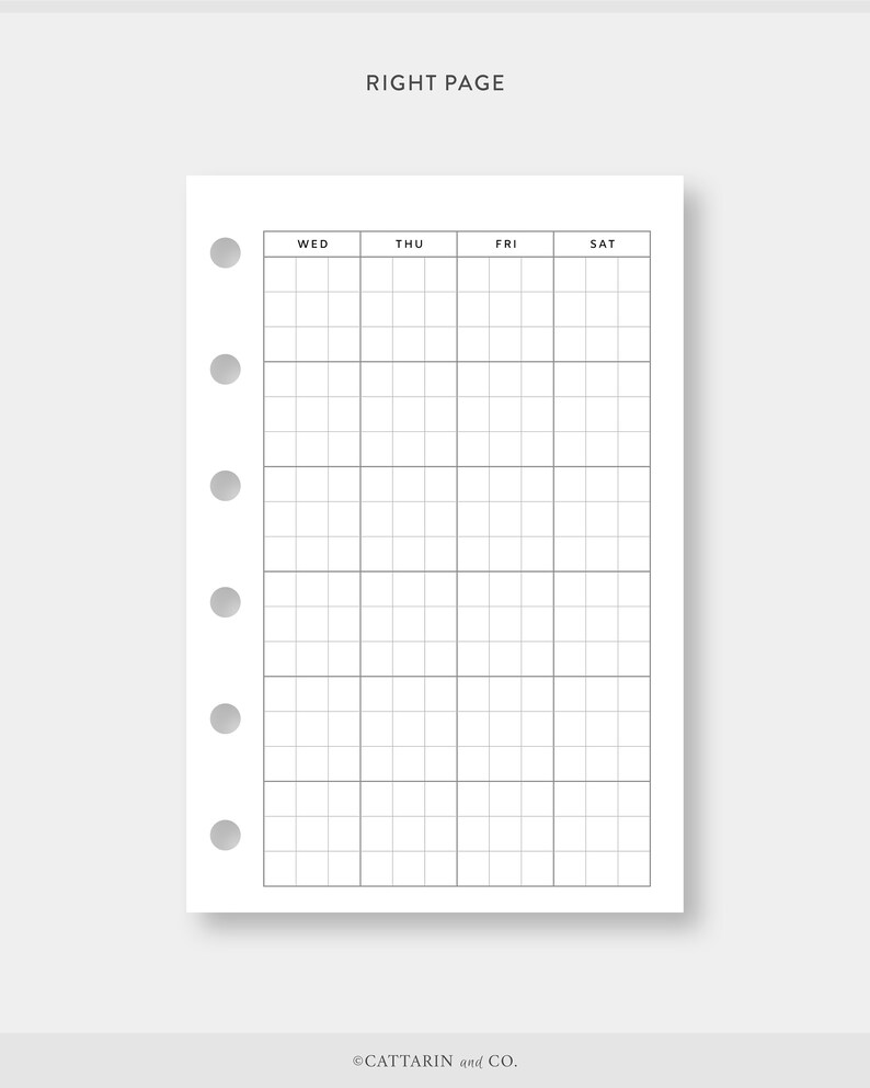 Pocket, Grid Monthly Planner Printable Calendar | Month on Two Pages ...