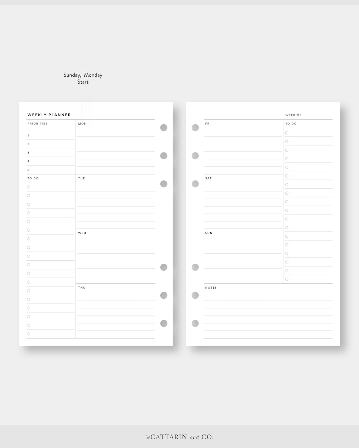 FC Compact, Weekly Planner Printable Week on Two Pages Effective to Do ...