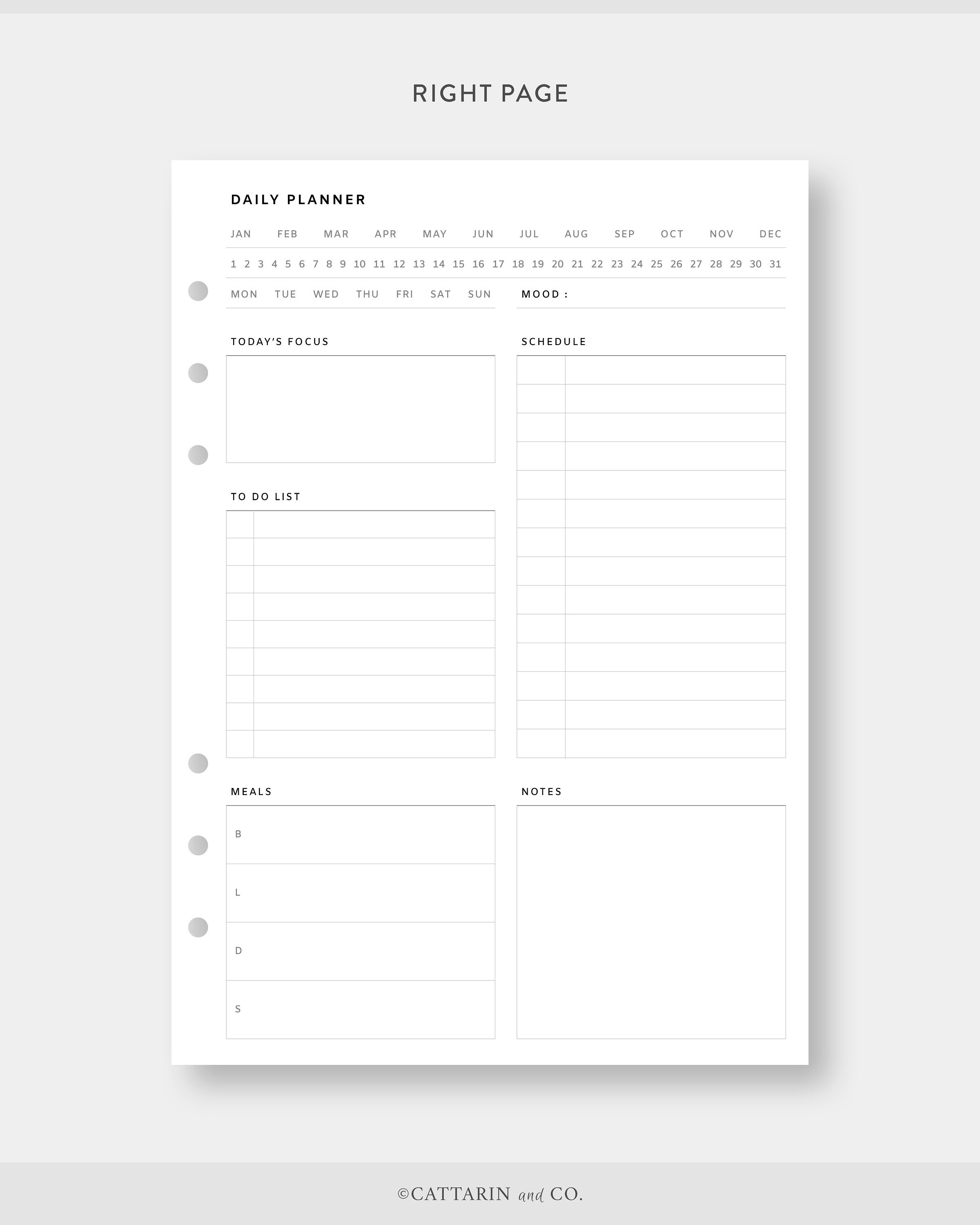 A5 Daily Planner Printable - Etsy