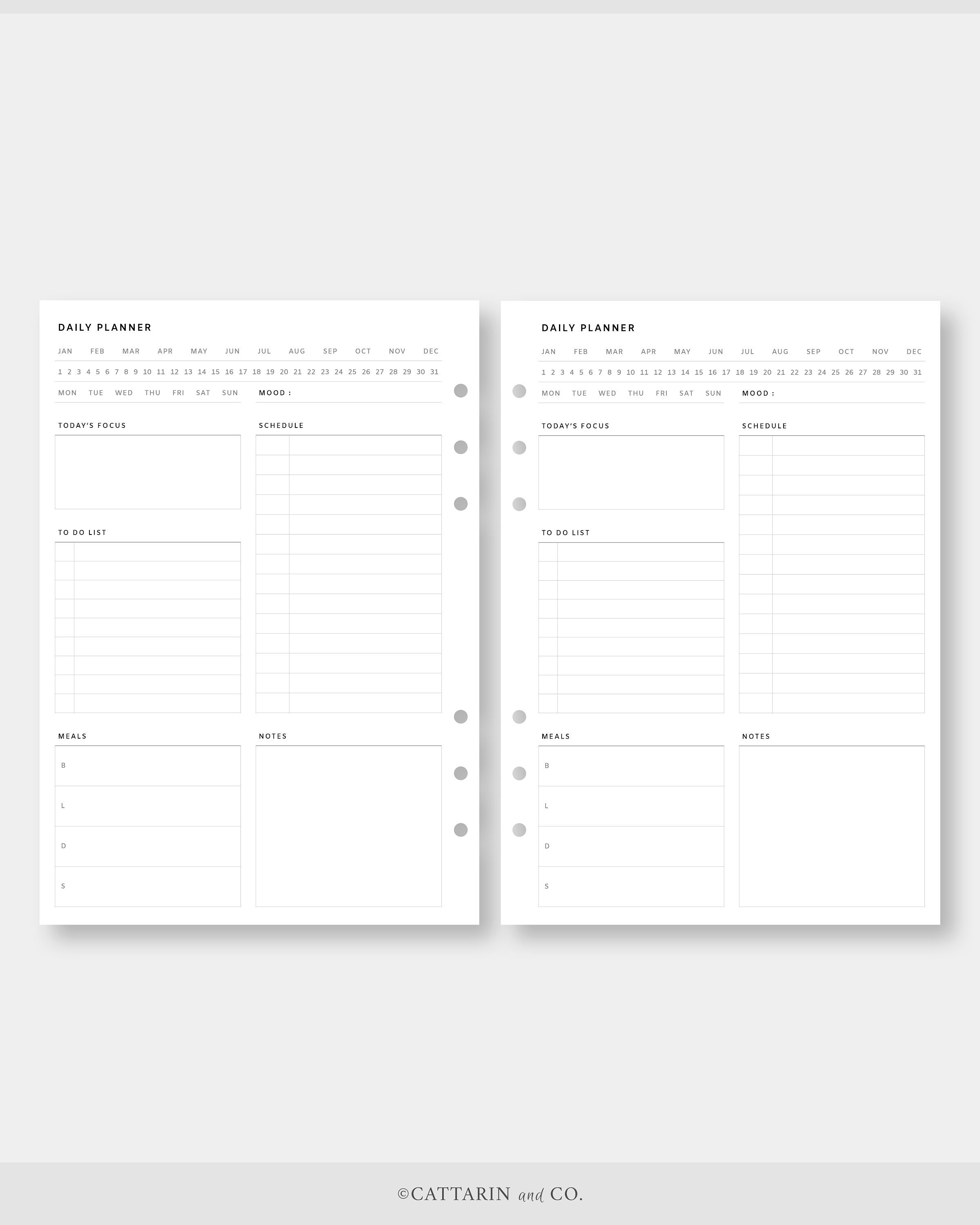 A5 Daily Planner Printable - Etsy