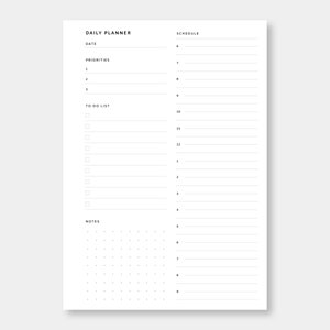 Personal Wide, Minimalist Daily Planner Printable | Day on One Page ...