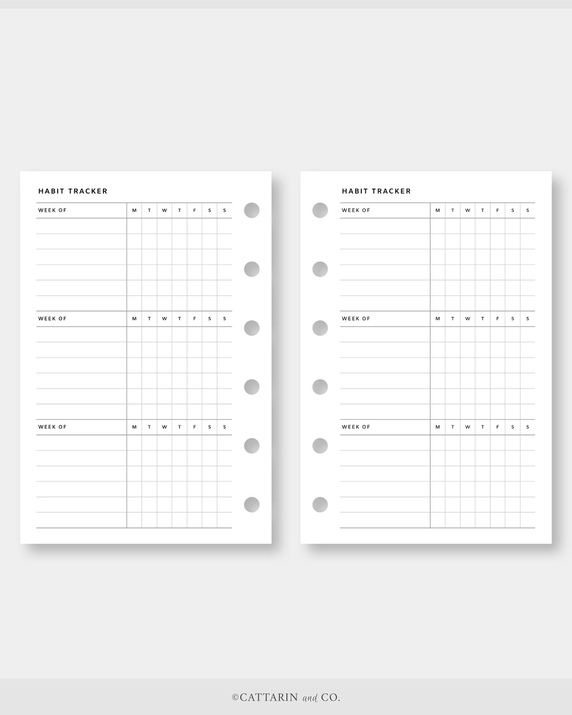 Pocket, Weekly Habit Tracker Printable | Routin Track | Simple Minimal ...