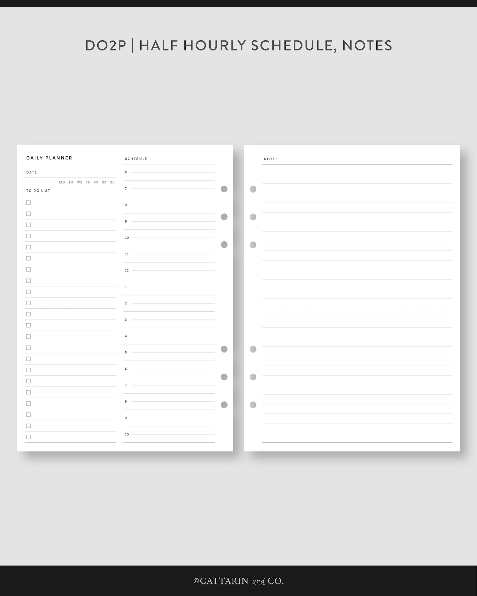 A5, Daily Planner Bundle | Printable Pdf Inserts | Daily Agenda, Daily ...