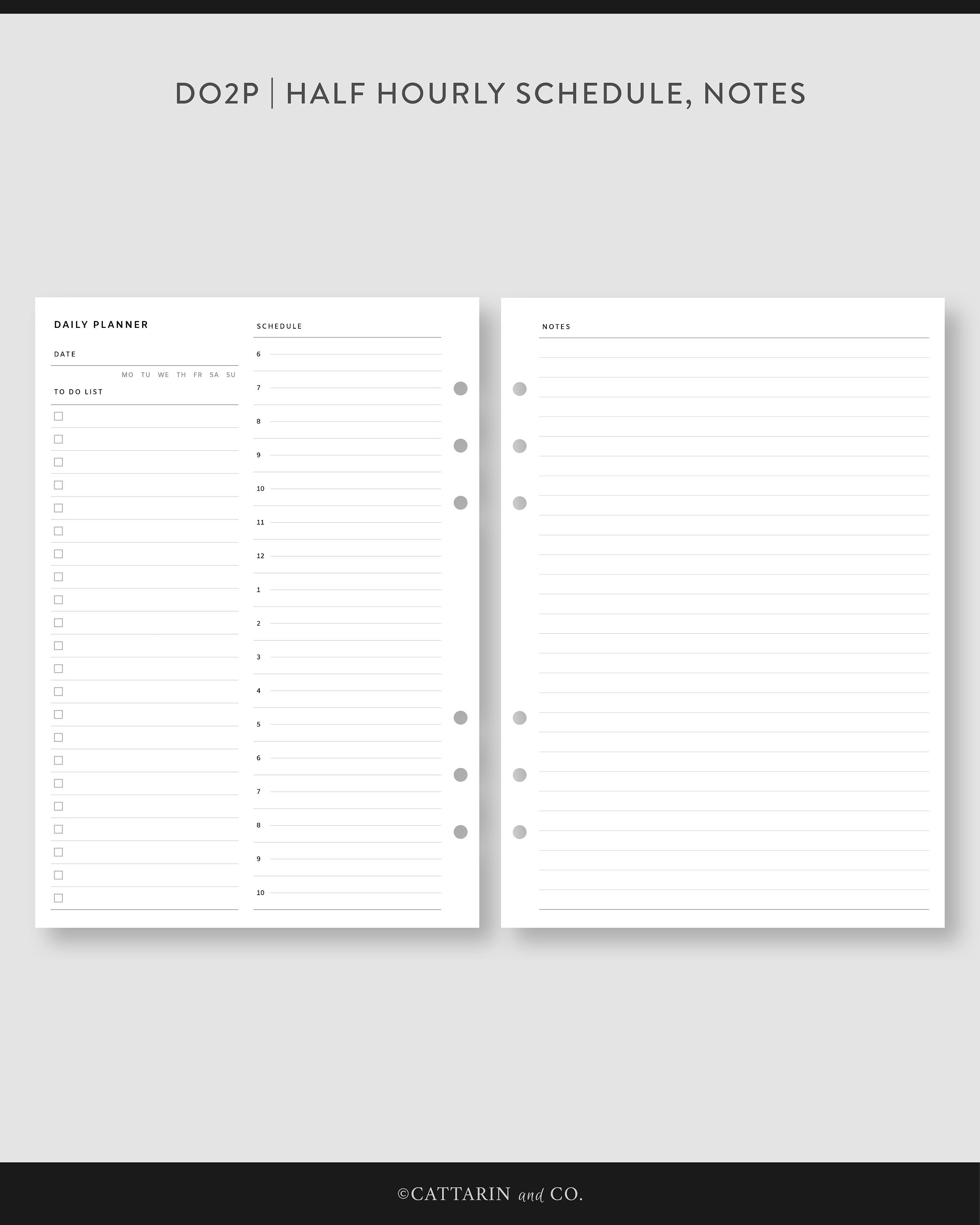 A5, Daily Planner Bundle | Printable Pdf Inserts | Daily Agenda, Daily ...