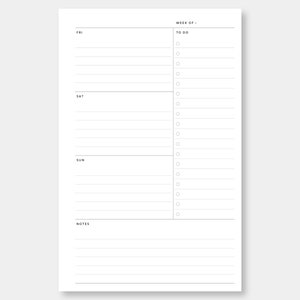 Half Letter, Weekly Planner Printable | Week on Two Pages | Effective ...