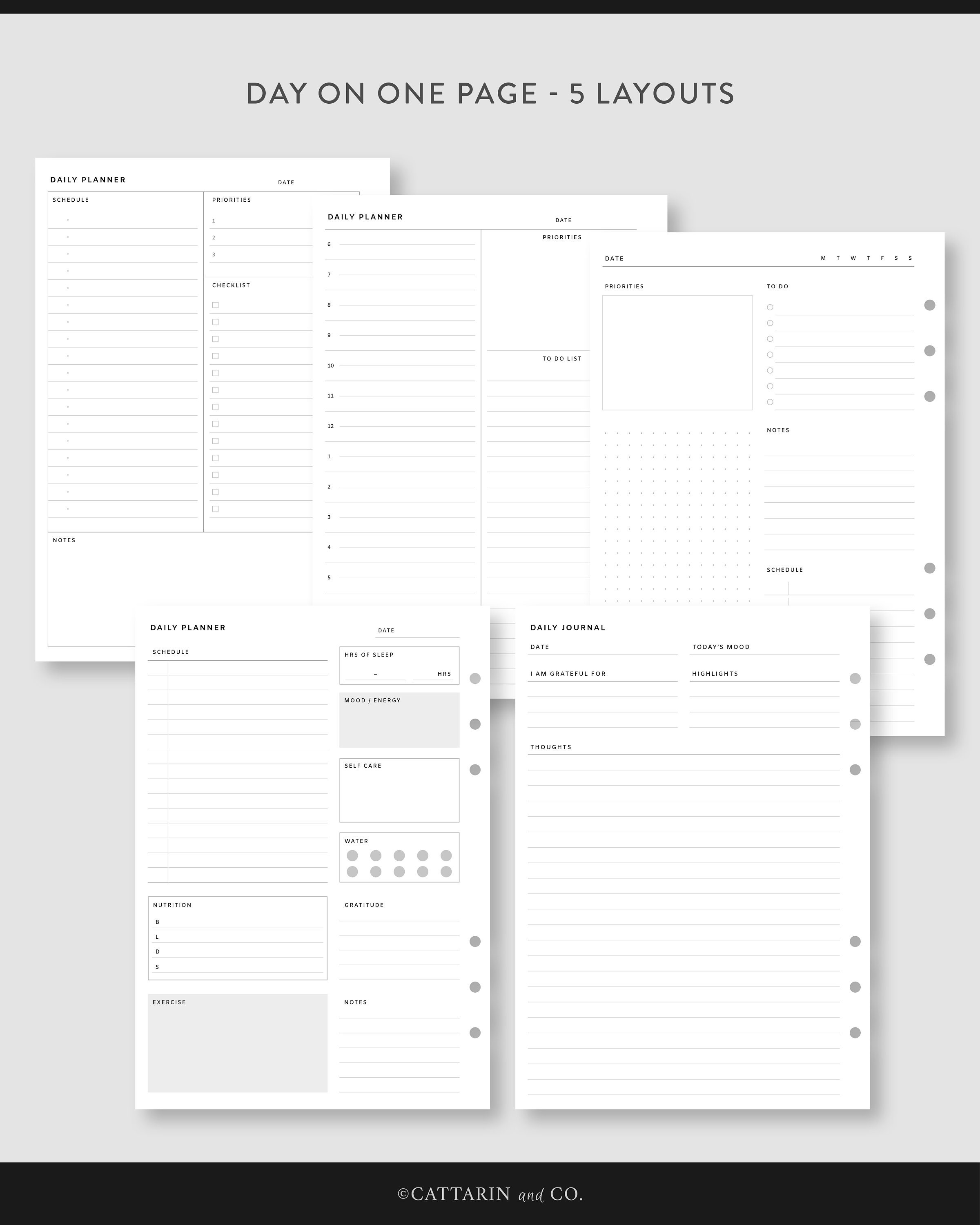 A5 Undated Planner Bundle Printable Planner Kit Yearly - Etsy