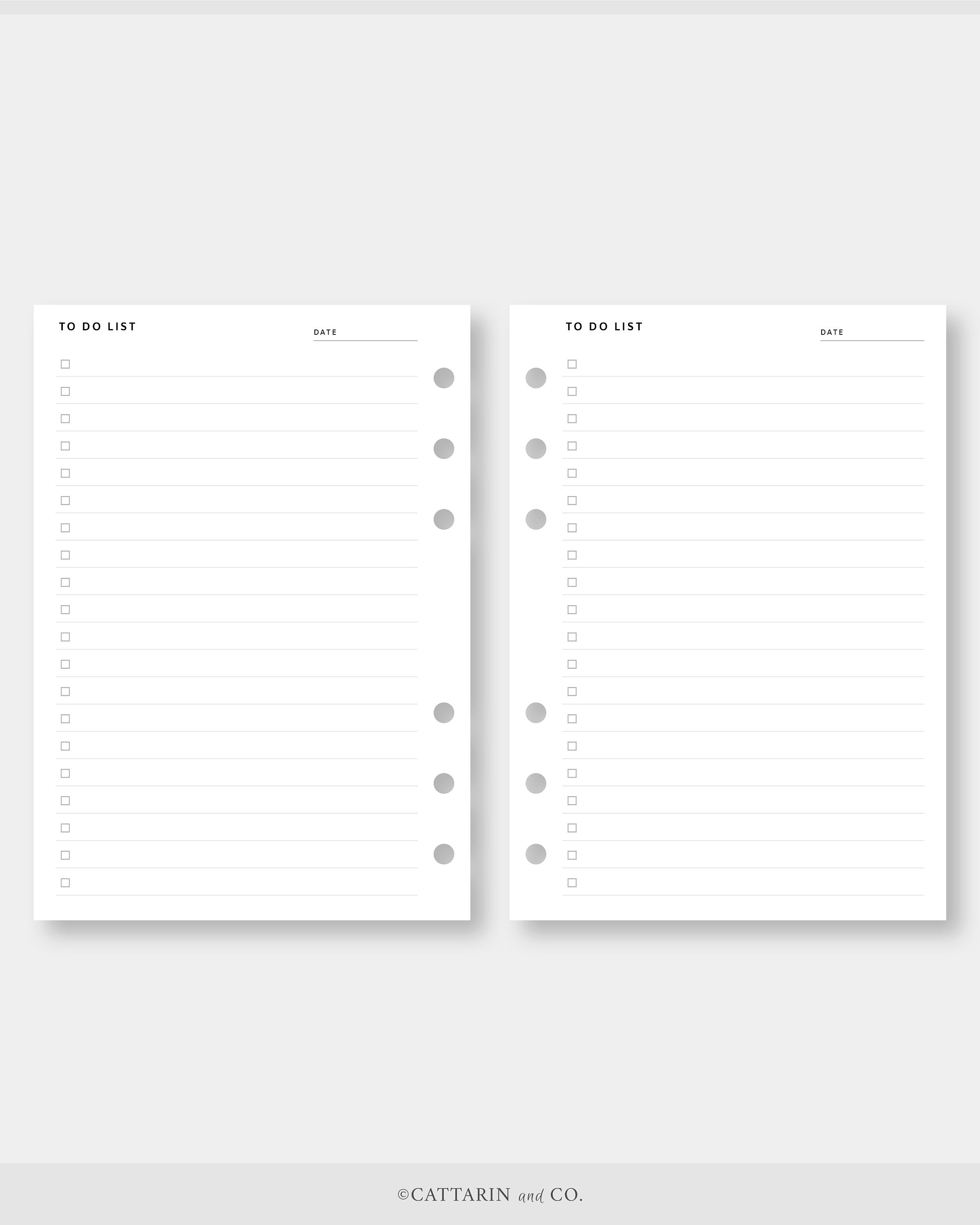 A6, Daily to Do List Checklsit | Day on One Page | Undated Simple ...