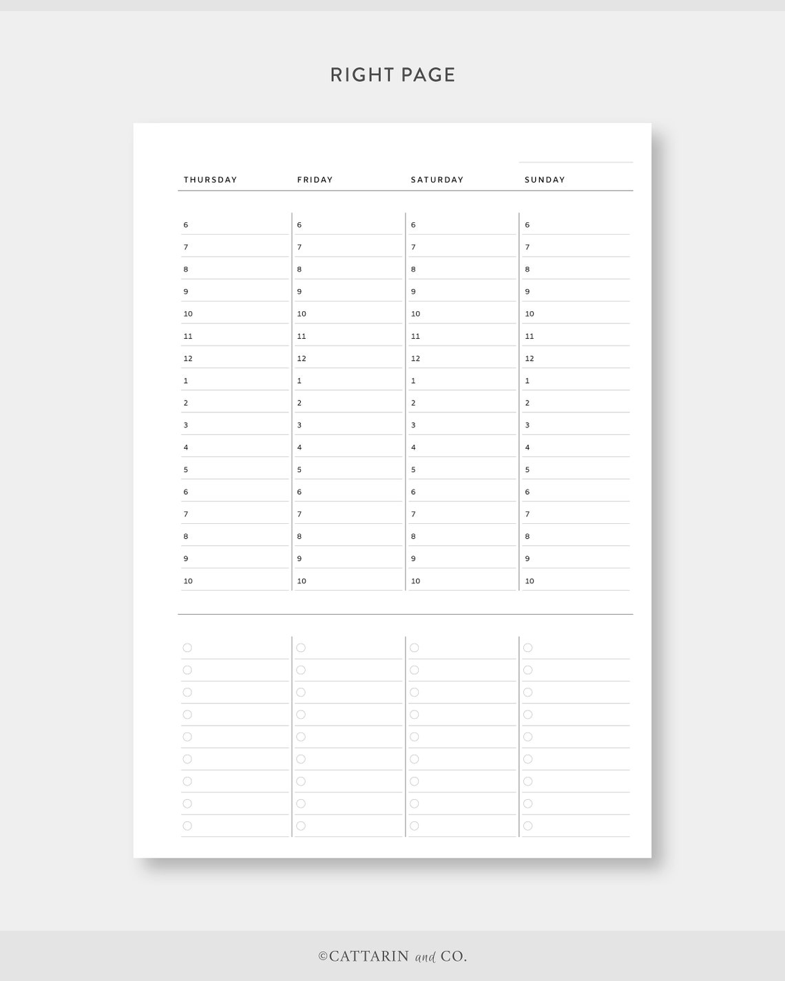 A5, Weekly Schedule Vertical Hourly Planner Printable Week on Two Pages ...