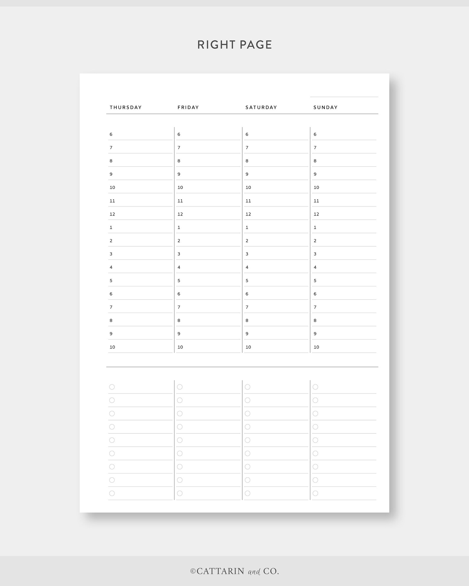 A5, Weekly Schedule Vertical Hourly Planner Printable | Week on Two ...