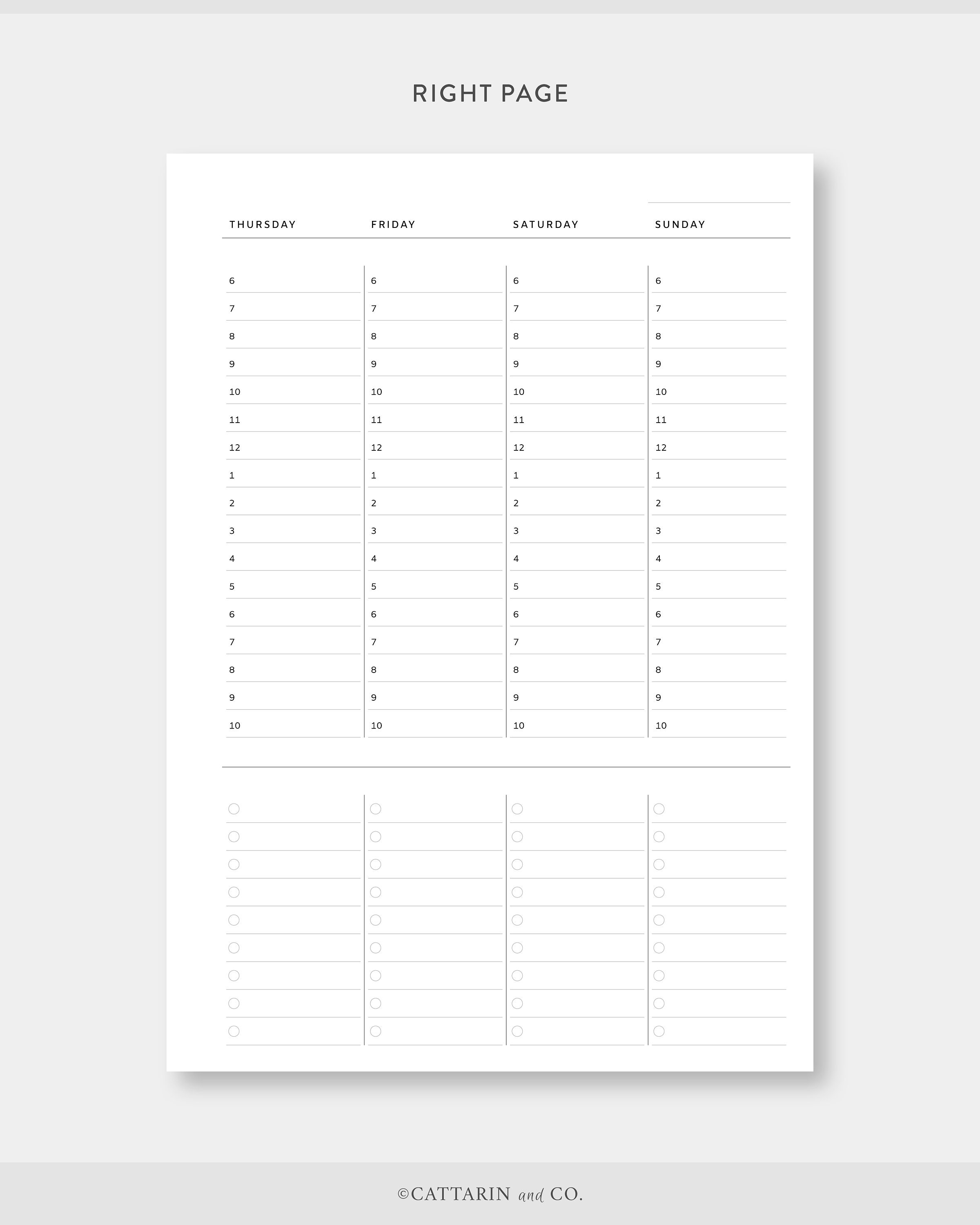 A5, Weekly Schedule Vertical Hourly Planner Printable Week on Two Pages ...