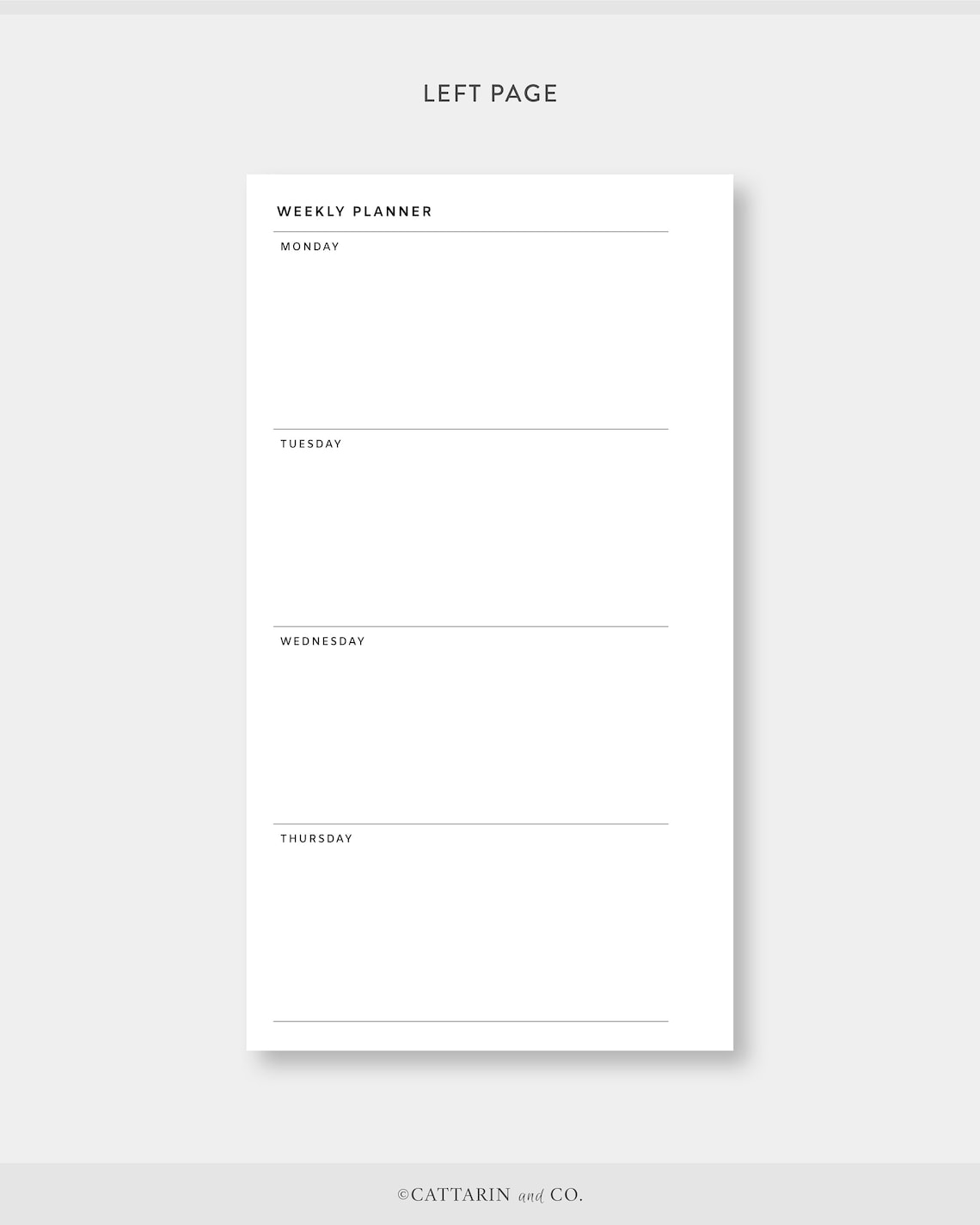 Personal, Weekly Planner Printable | Week on Two Pages | Undated ...