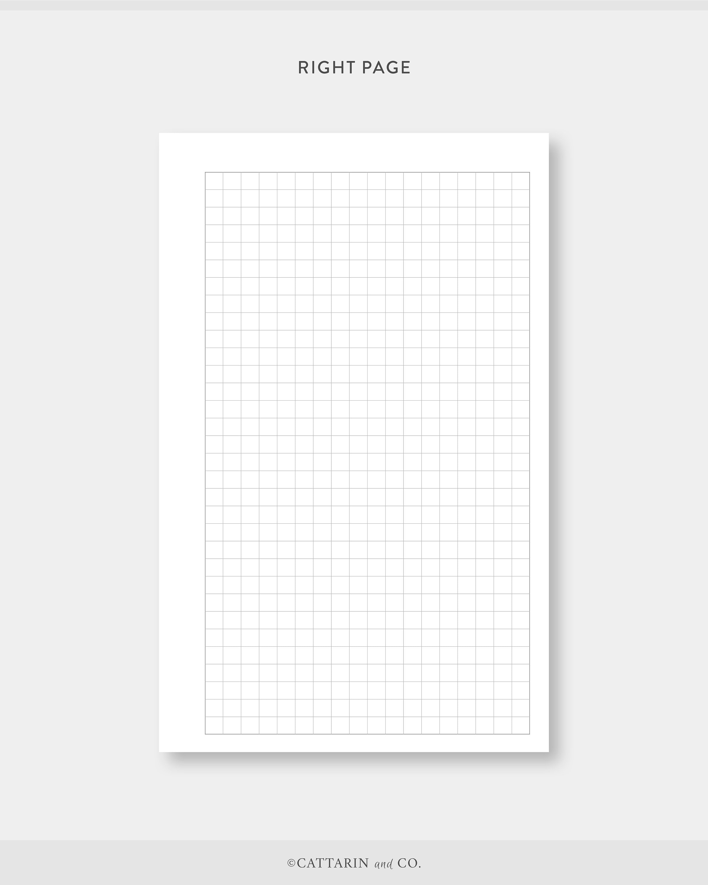 FC Compact Undated Weekly Planner Grid Paper Week on Two - Etsy