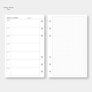 FC Compact, Weekly Planner Printable Grid Paper | Week on Two Pages ...