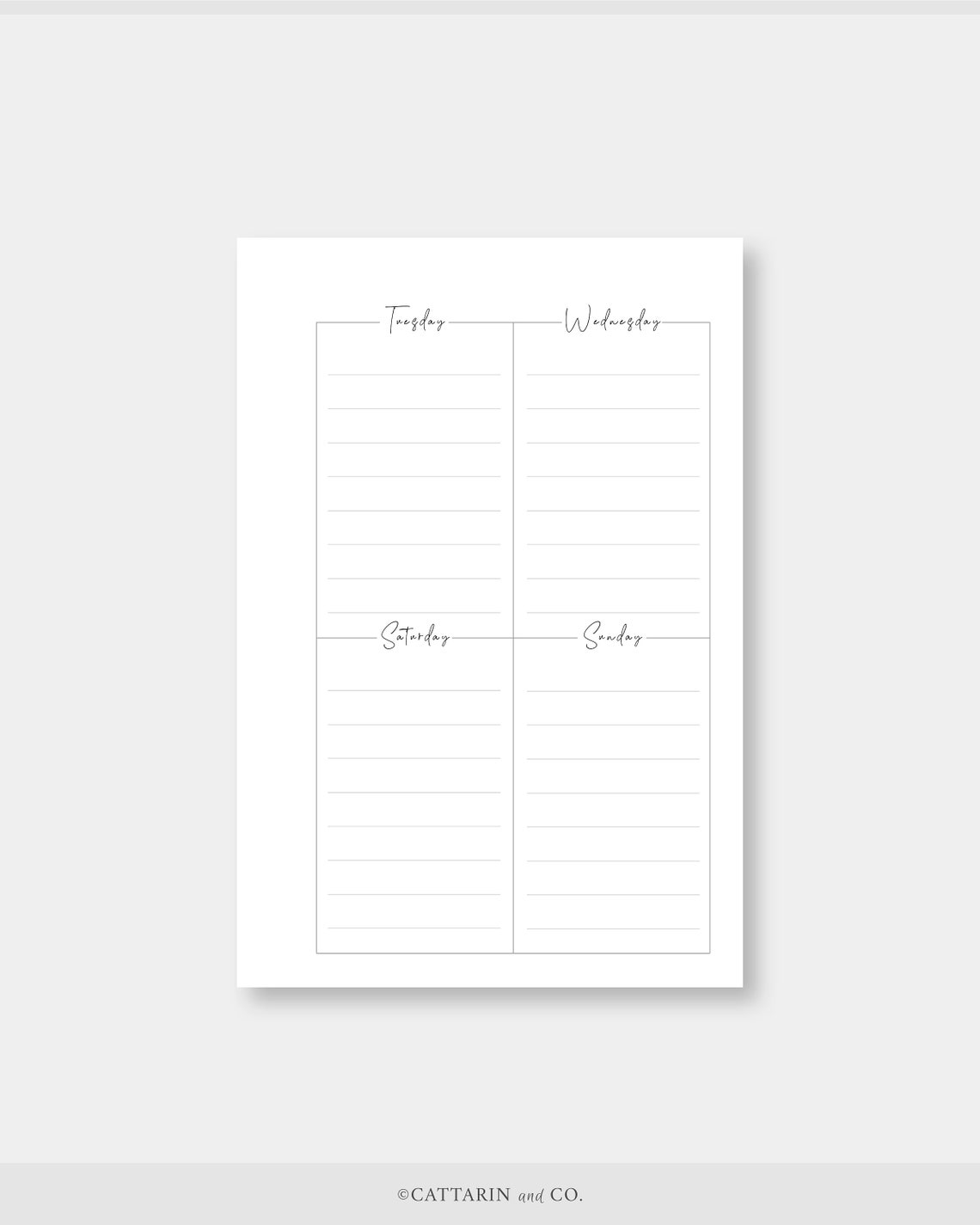 Pocket Weekly Planner Printable Week on Two Pages Wo2p - Etsy