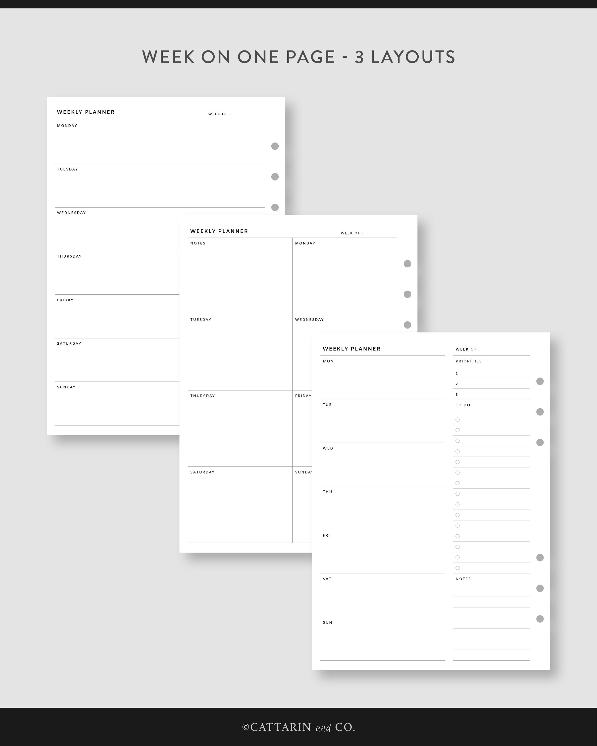 A5 Undated Planner Bundle Printable Planner Kit Yearly - Etsy