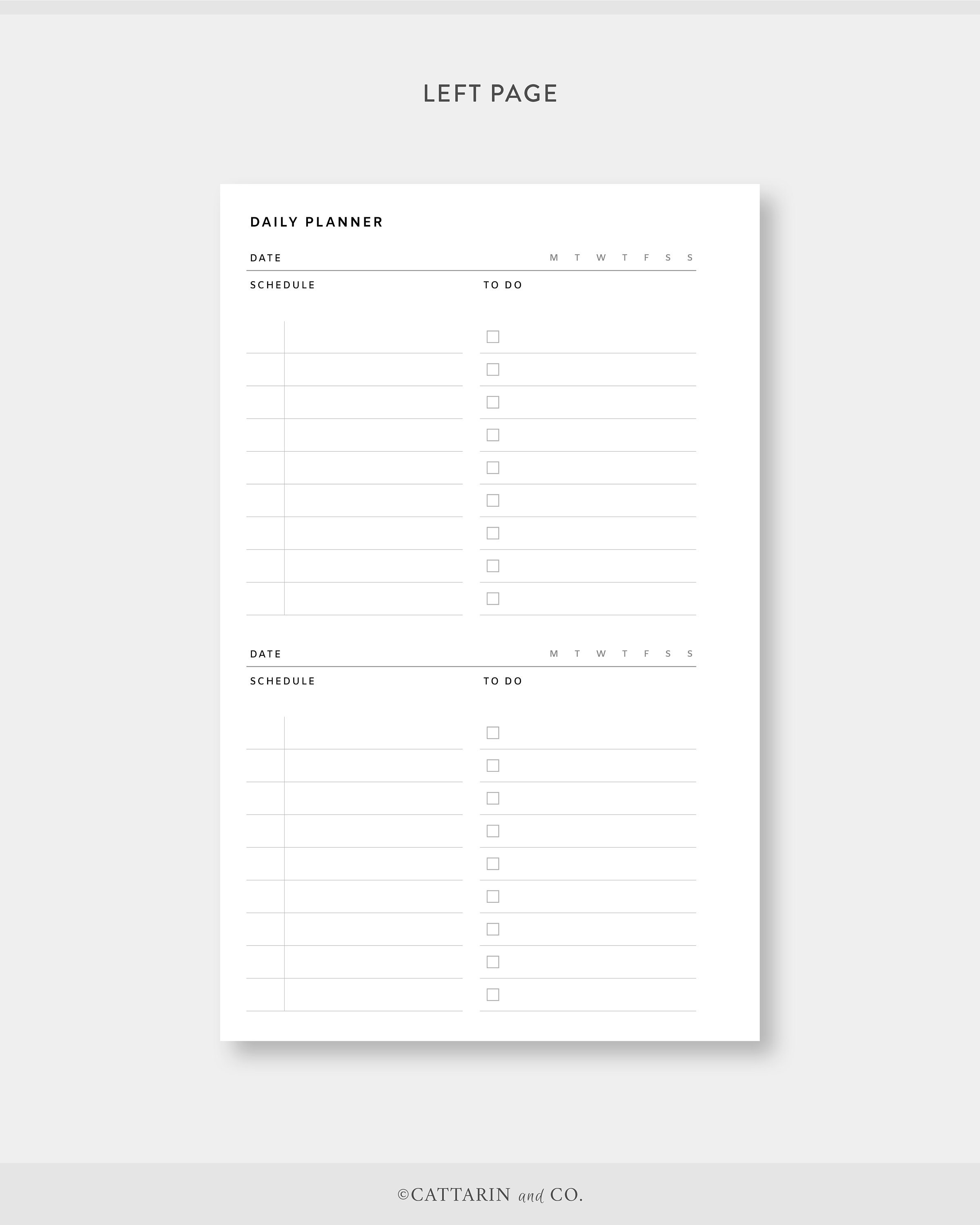FC Compact 2D1P Daily Planner Printable Schedule Effective - Etsy