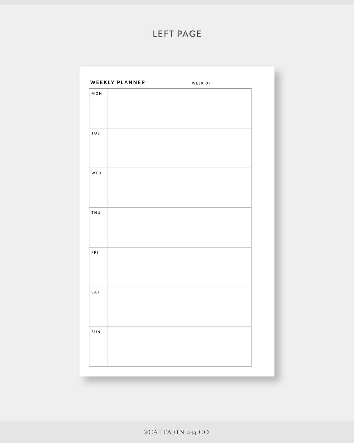 FC Compact, Weekly Planner Printable Grid Paper | Week on Two Pages ...