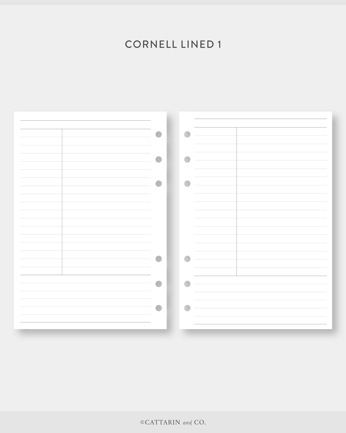 Personal Wide, Cornell Notes Template | Grid, Lined Paper | College ...