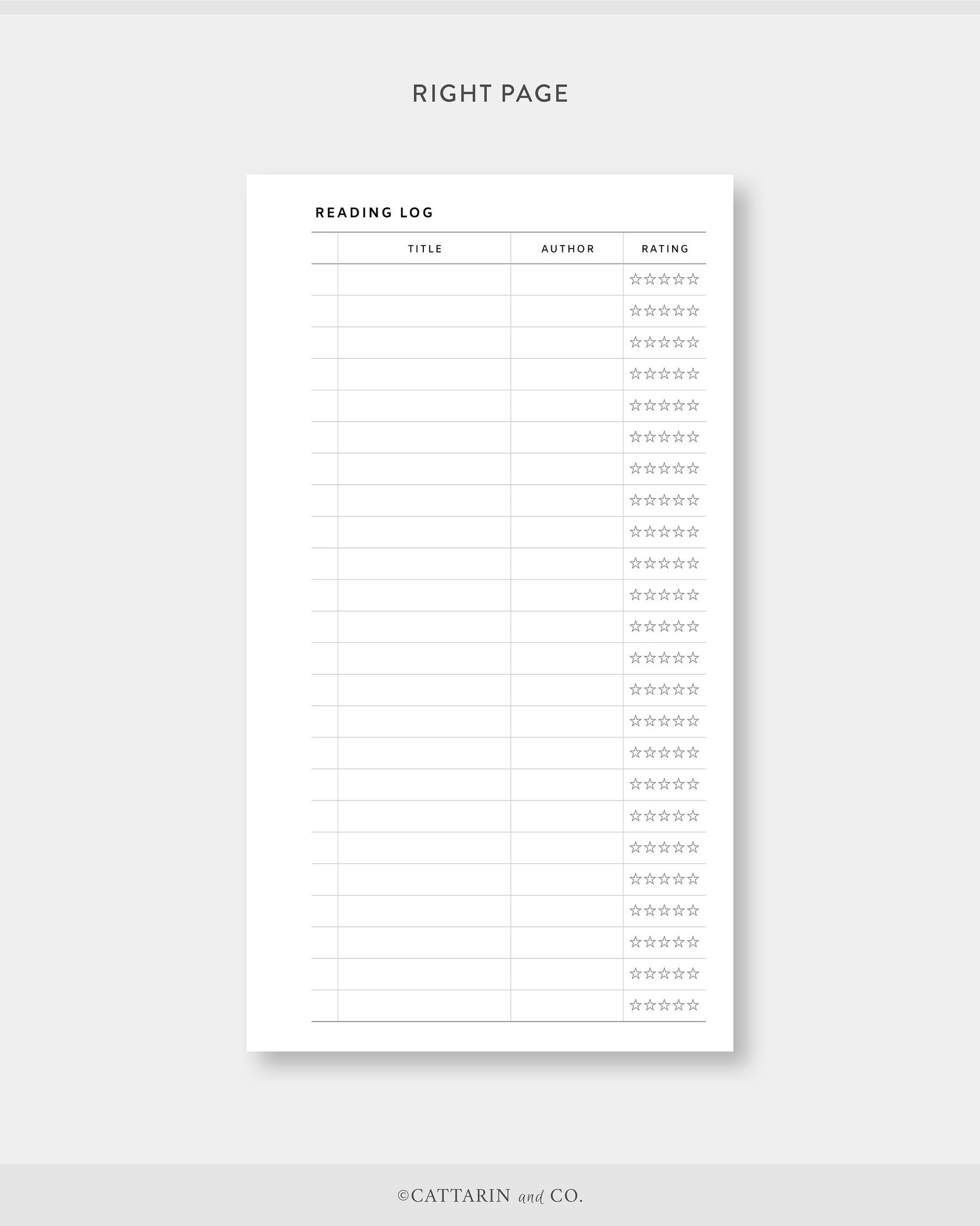 Personal, Reading Journal, Log Printable Set | Book Review, List ...