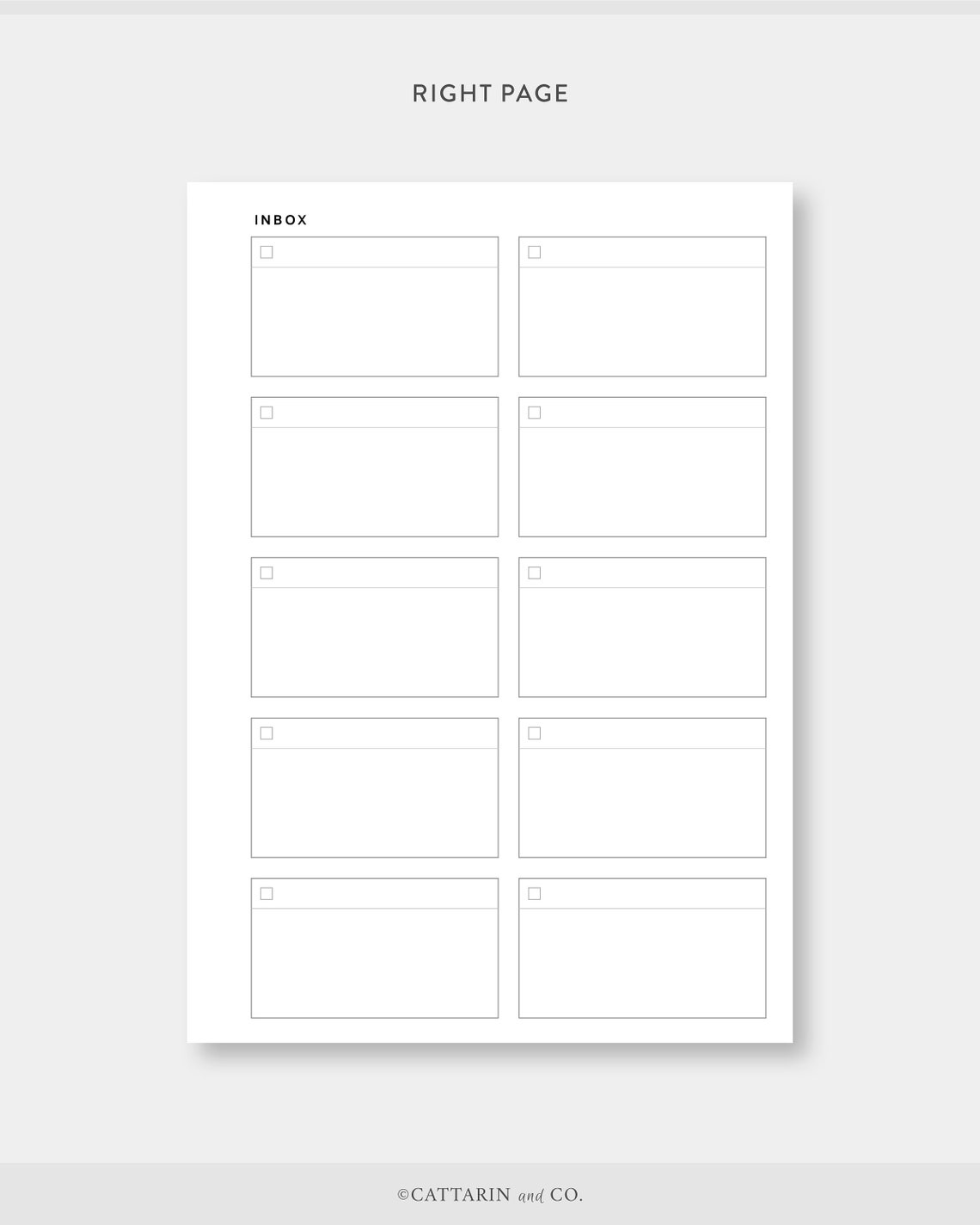 Personal Wide, Inbox Dashboard Printable | Blank, Grid Layout | Inbox ...