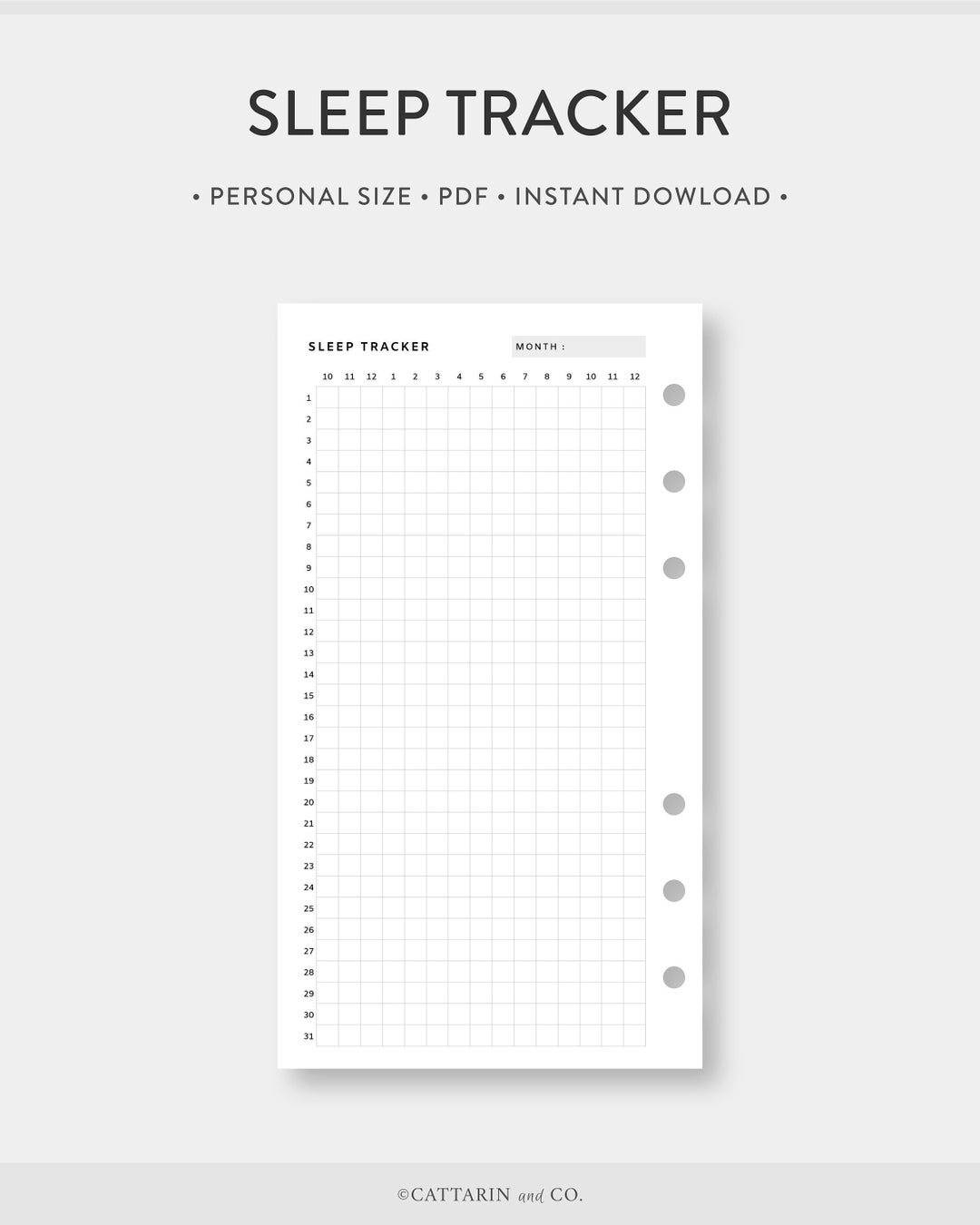Personal, Sleep Tracker Printable | Monthly Sleep Log, Emotional ...