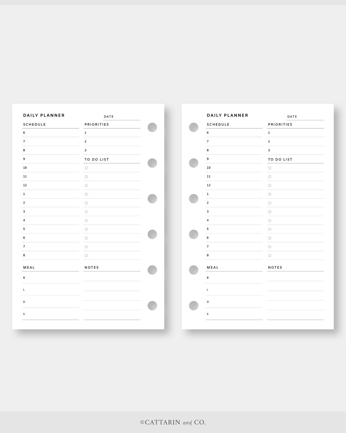 Pocket, Daily Planner Printable Fillable , Editable Day on One Page ...