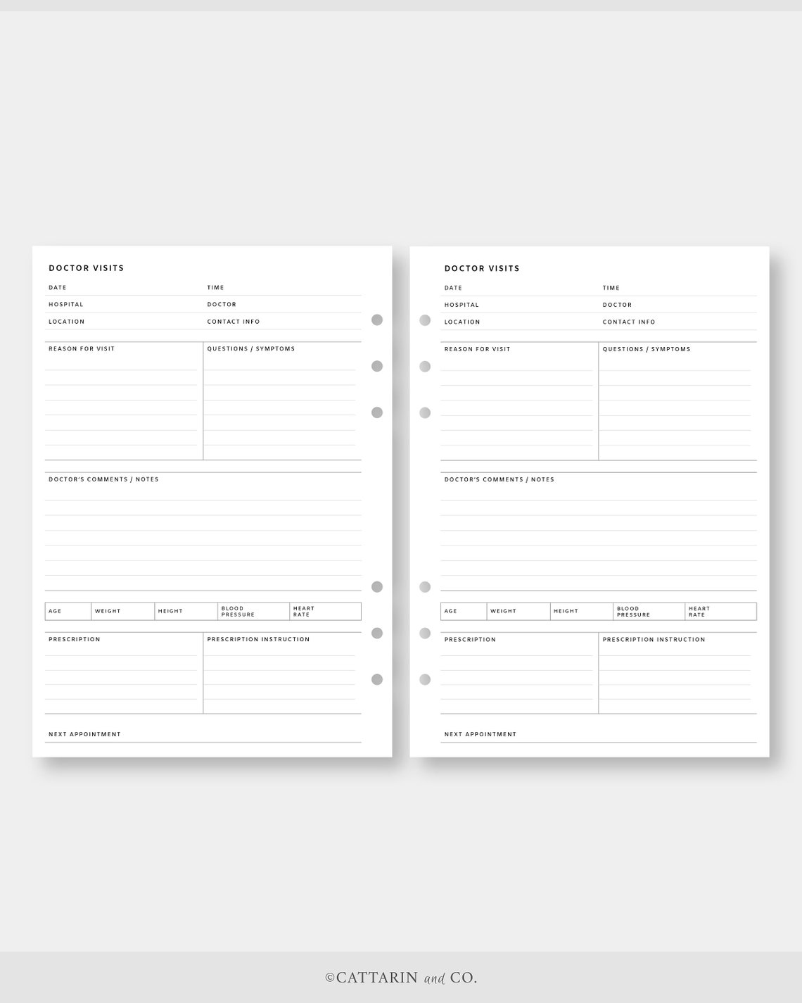 A5, Doctor Visits Printable Doctor Visit Log, Medical Appointment ...
