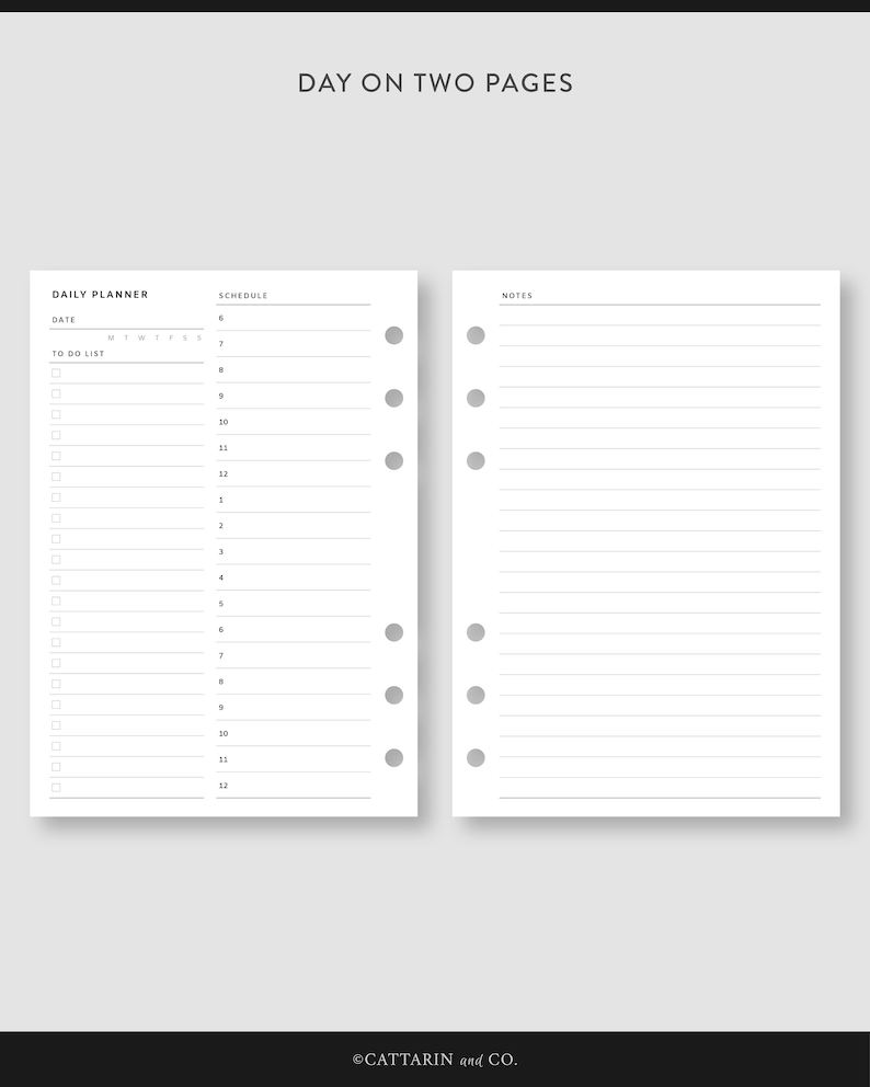 A6, Undated Planner Bundle | Printable Planner Kit | Yearly, Monthly ...