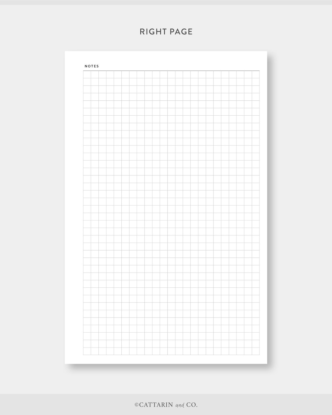 Half Letter, Undated Daily Planner Printable Grid Paper Day on Two ...