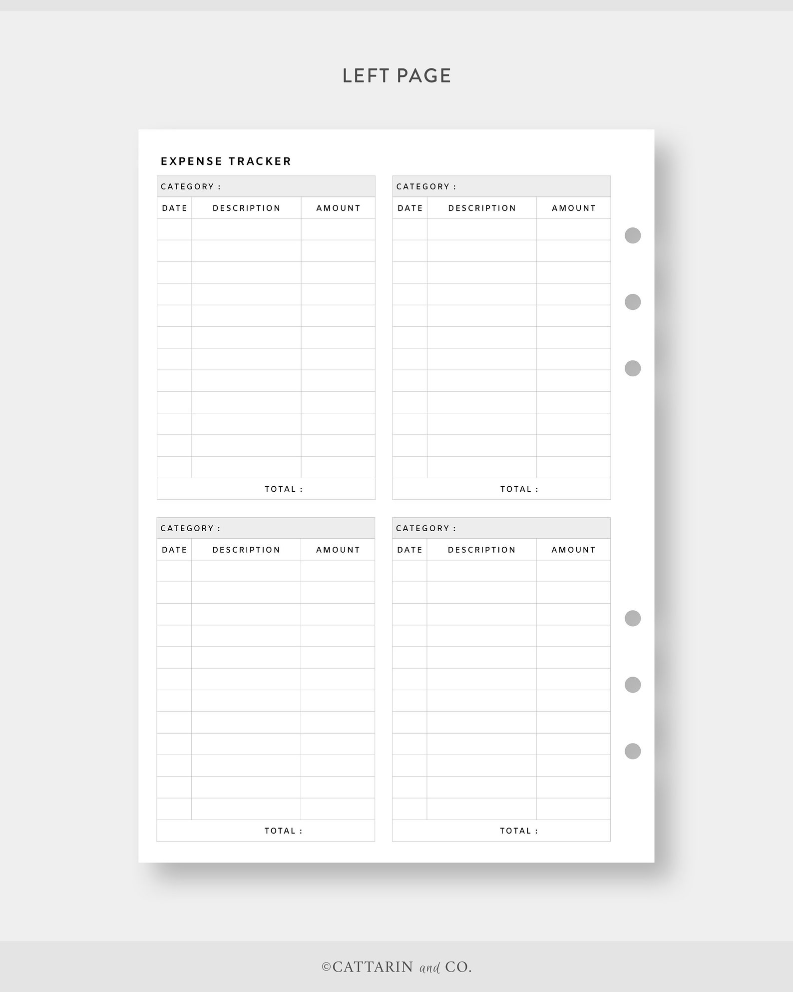 A5, Expense Tracker Printable Spending Log, Purchase Recorder, Spending ...