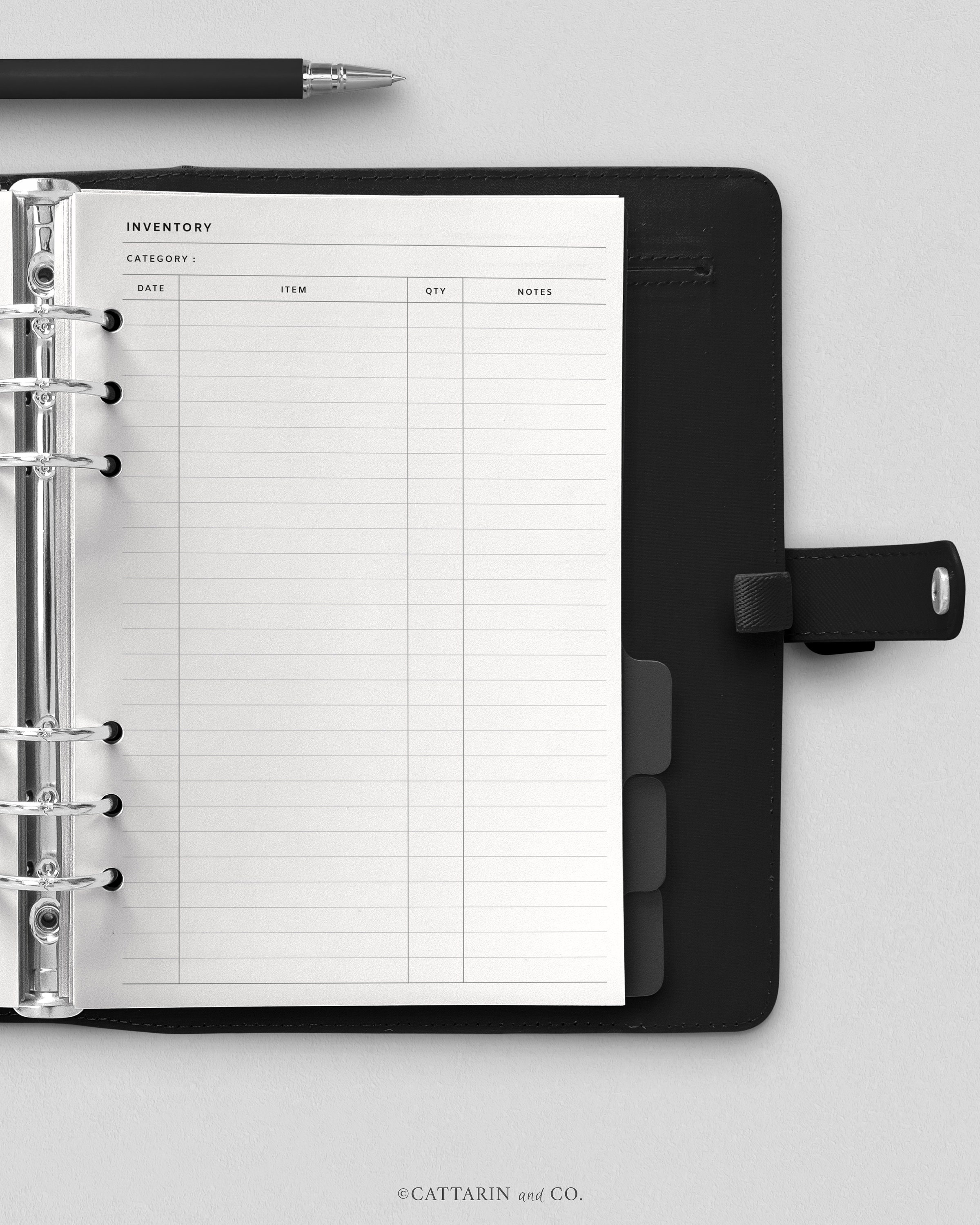 A5, Inventory Tracker Printable | Inventory Log List Vertical Business ...