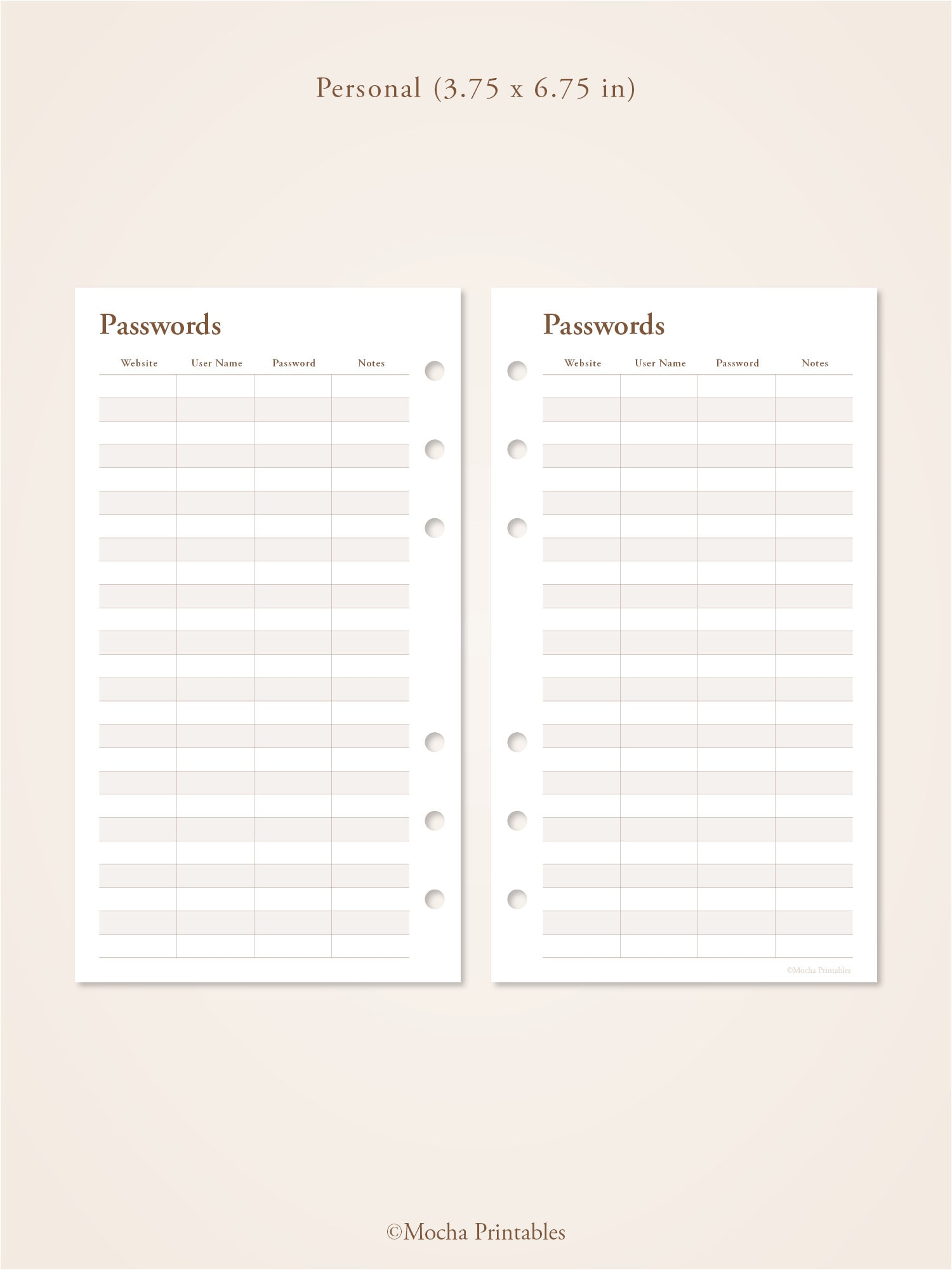 Password Tracker Printable Password Log Password Keeper A4, A5, US ...
