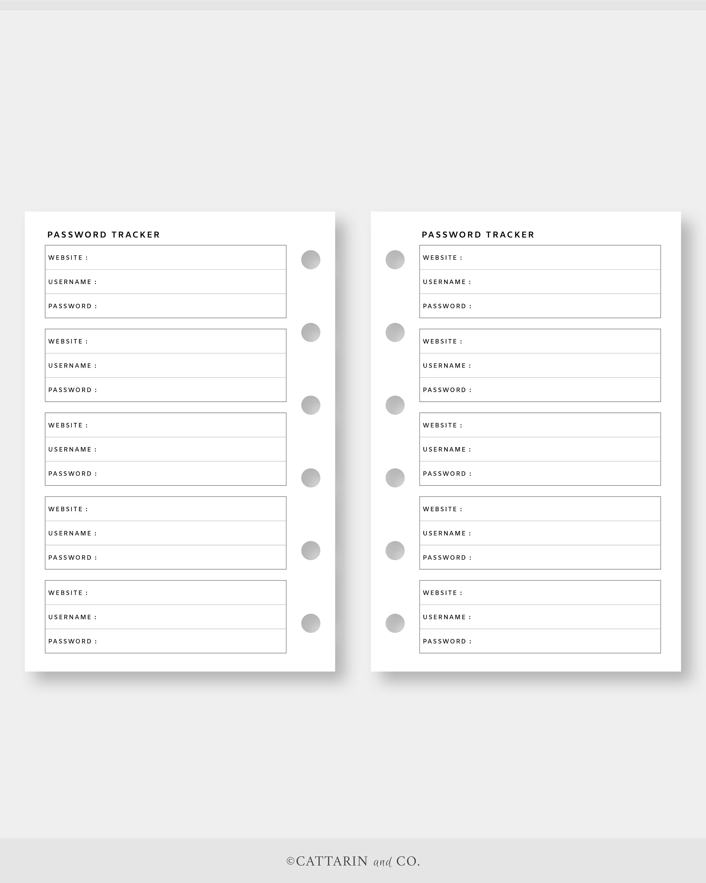 Pocket Password Tracker Printable Password Log Password - Etsy