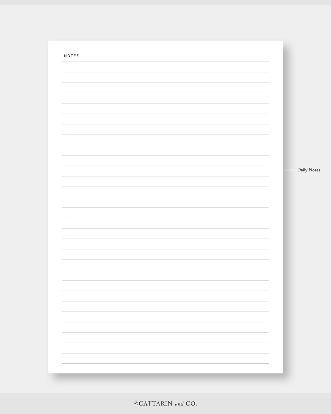 A4 US Letter, Hourly Daily Scheduler, Lined Notes Day on Two Pages ...