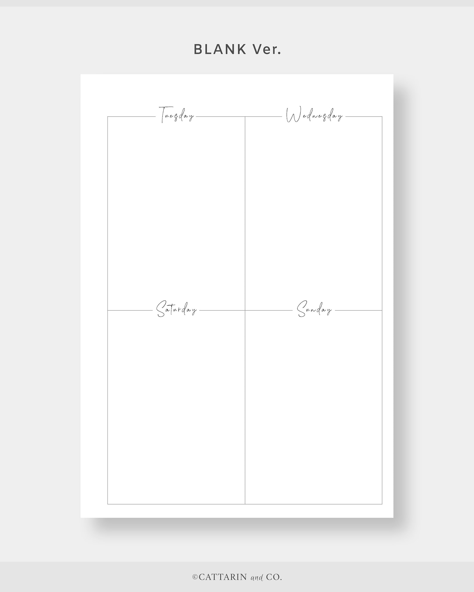 A5, Weekly Planner Printable Week on Two Pages Wo2p Undated Template ...